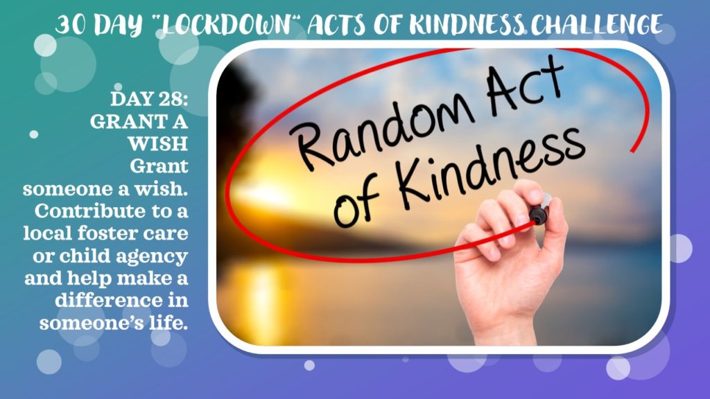 30 Day “Lockdown” Acts of Kindness Challenge Day 28 - Glantzlaw
